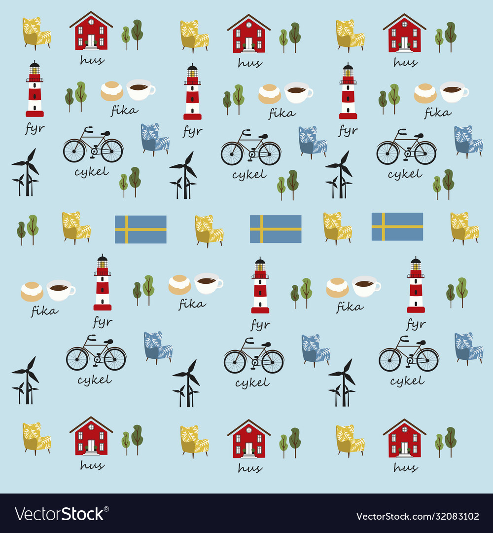 Swedish pattern Royalty Free Vector Image - VectorStock