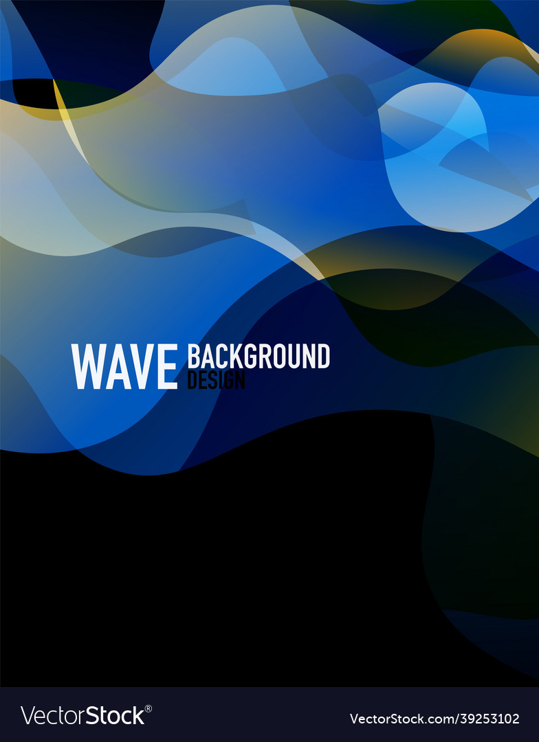 Vertical fluid gradient wave abstract background Vector Image
