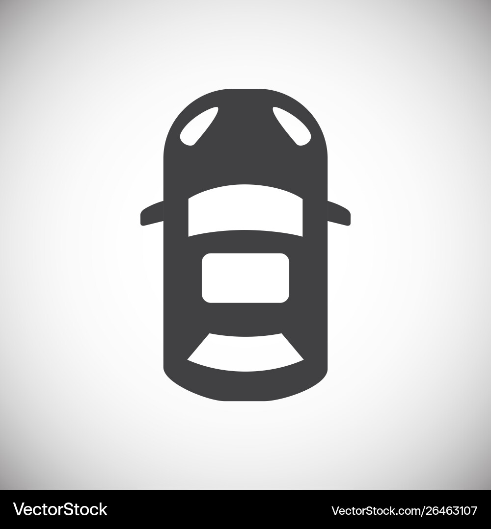 Car-Top-View-Symbol auf Hintergrund für Grafik Vektorbild