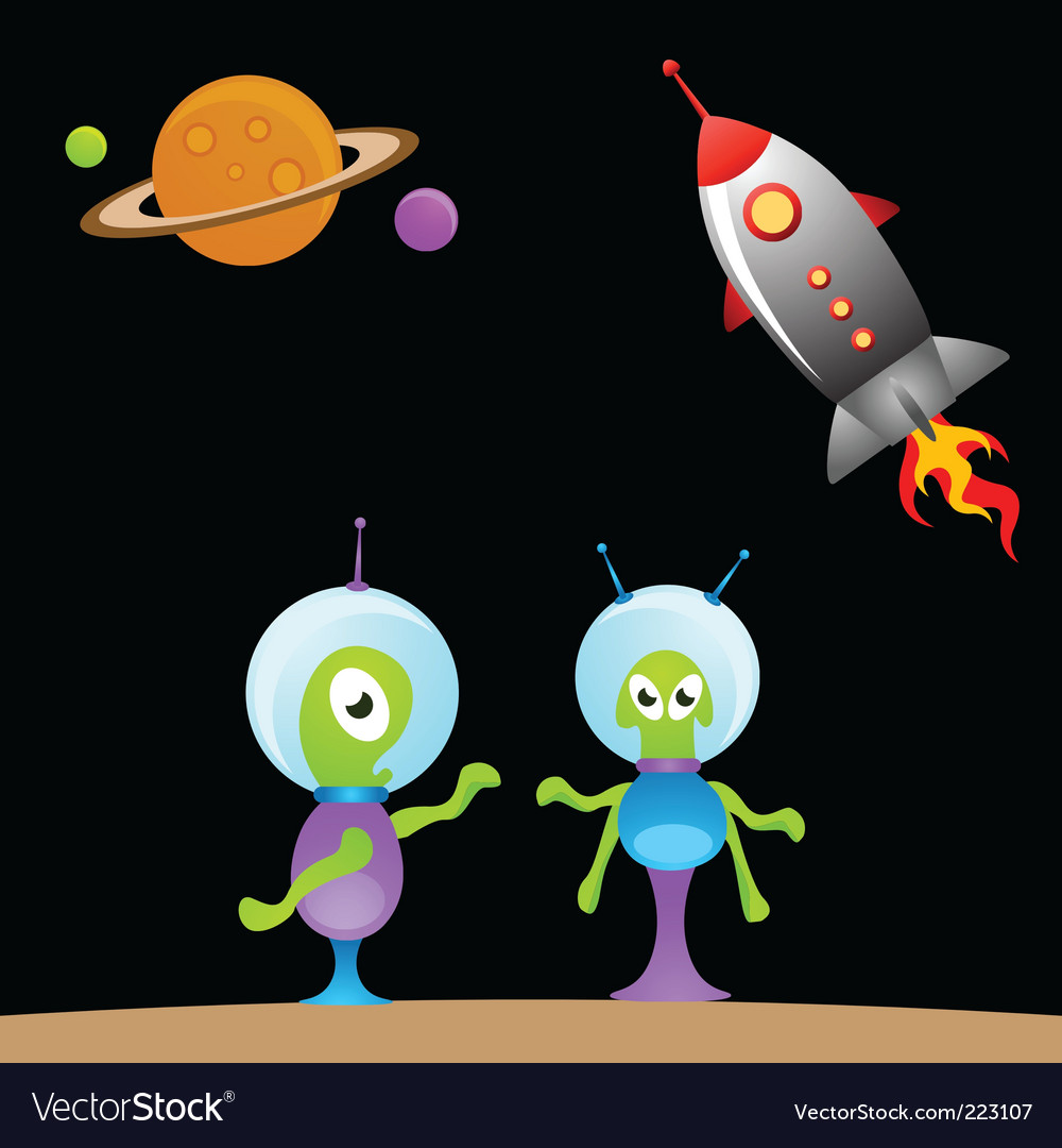 Cartoon alien Royalty Free Vector Image - VectorStock