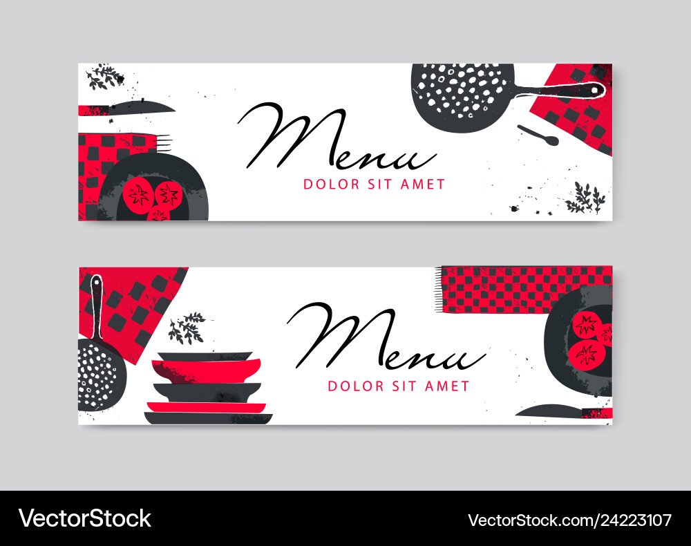 Catering brochure flyer design artistic Royalty Free Vector