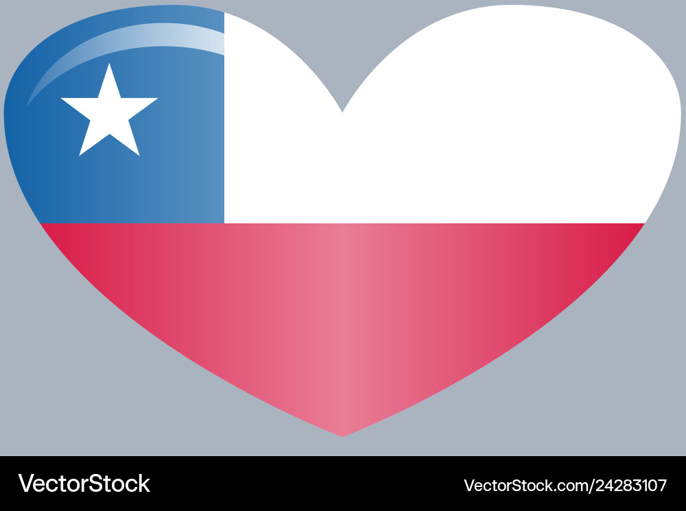 Chile flag official colors and proportion Vector Image