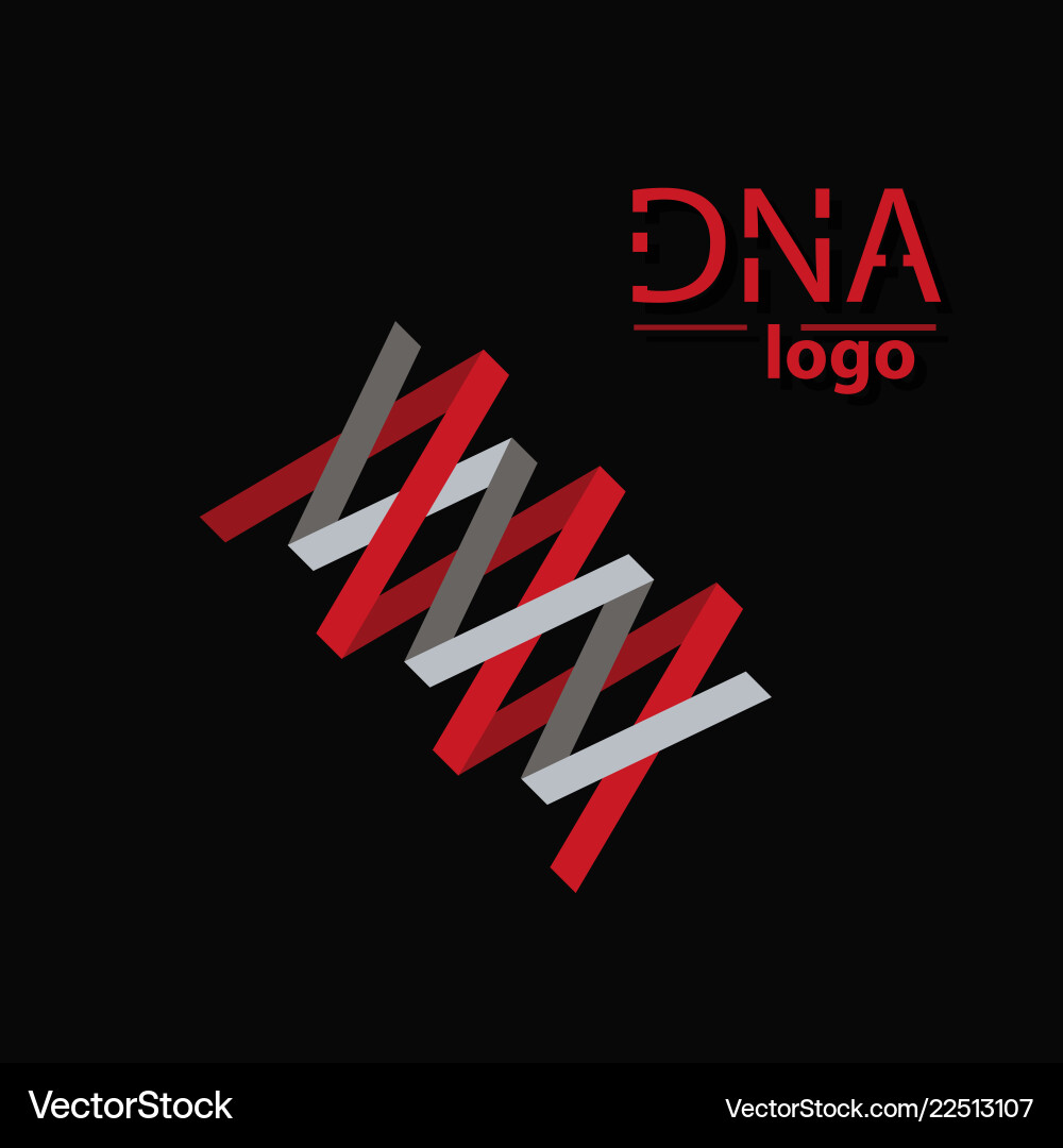 Dna helix logo template genetics design biological