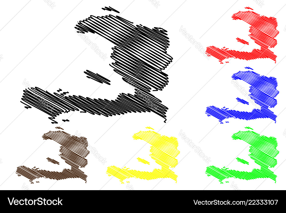Haiti map Royalty Free Vector Image - VectorStock