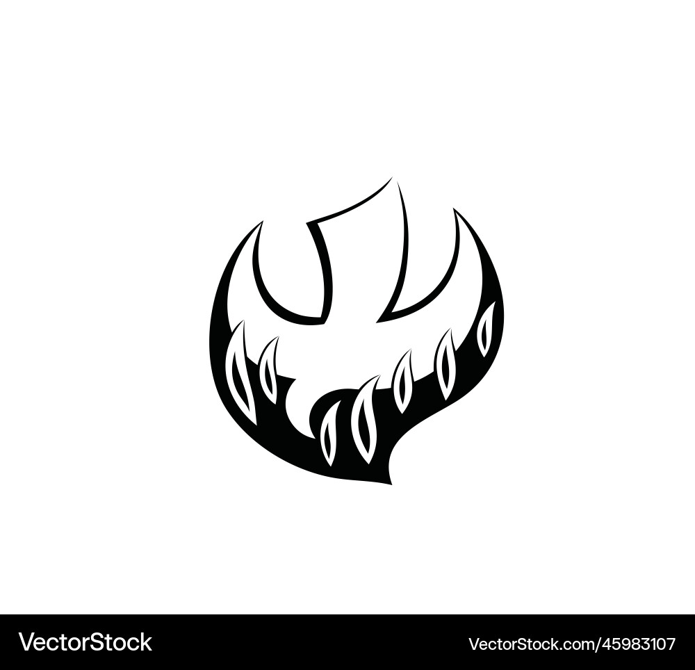 Holy spirit fire art icon Royalty Free Vector Image