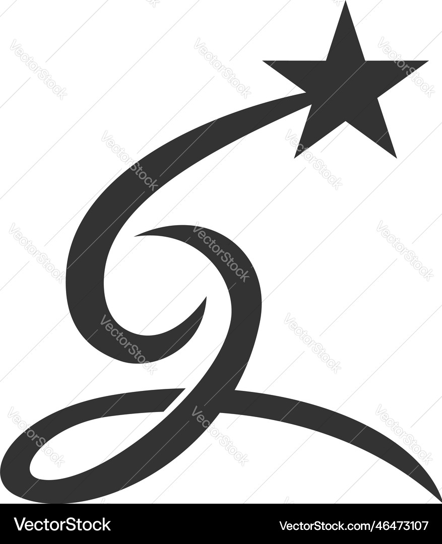 Leader with star logo template icon brand Vector Image