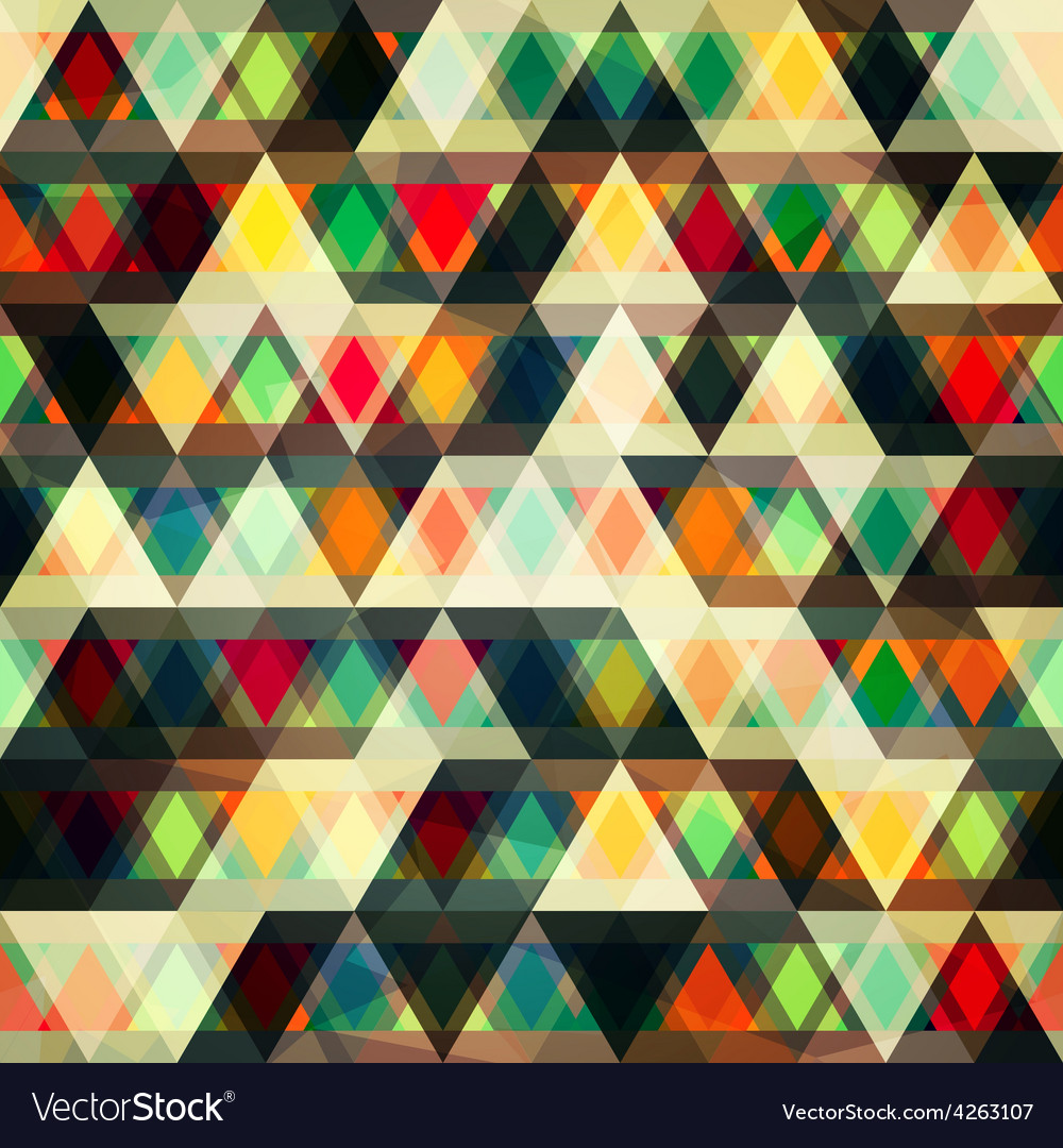 Mosaic triangles seamless pattern Royalty Free Vector Image