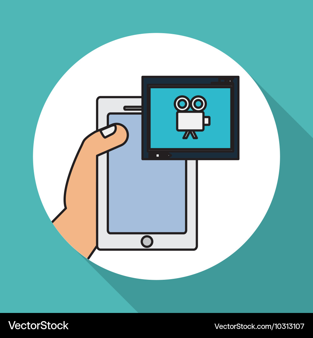 Movie icon and technology design Royalty Free Vector Image