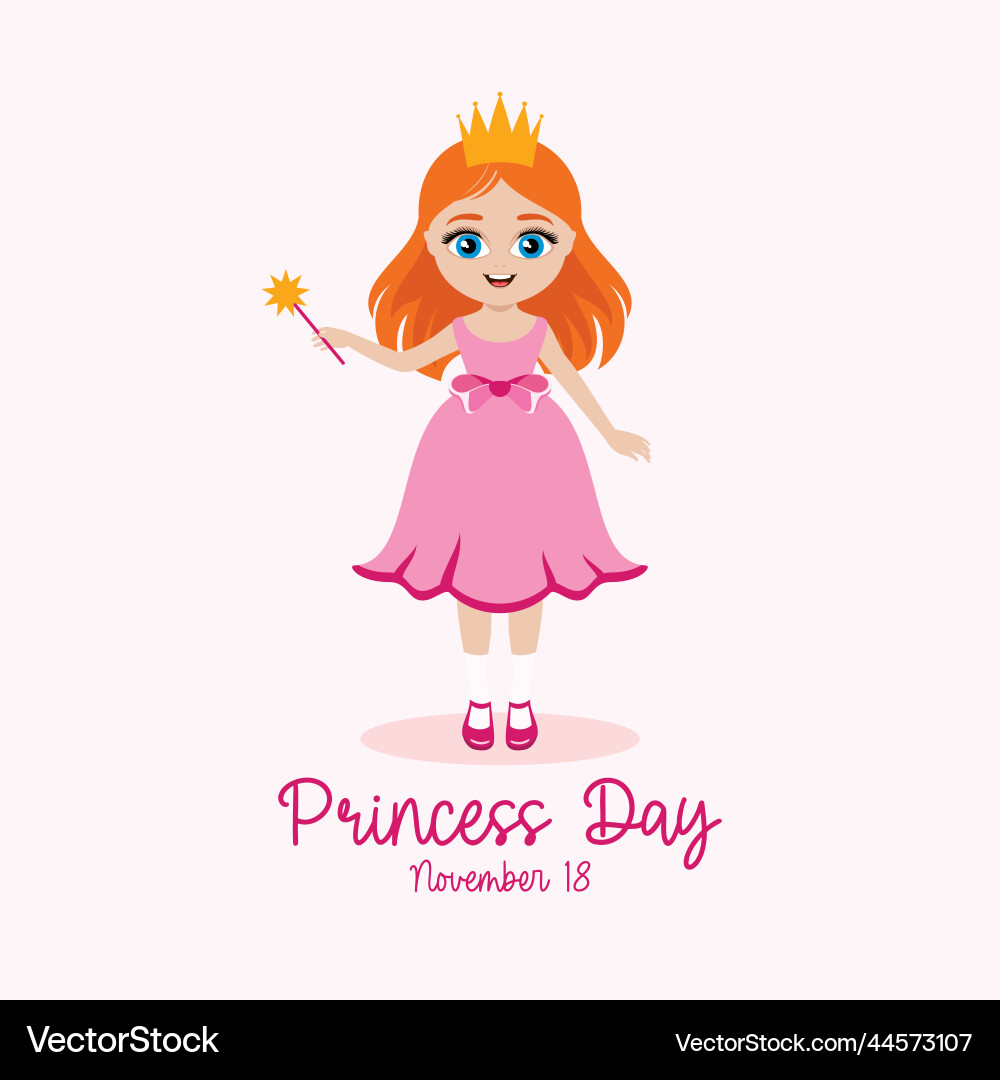 National princess day poster Royalty Free Vector Image