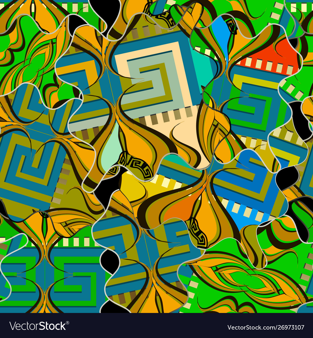 Patchwork colorful seamless pattern Royalty Free Vector