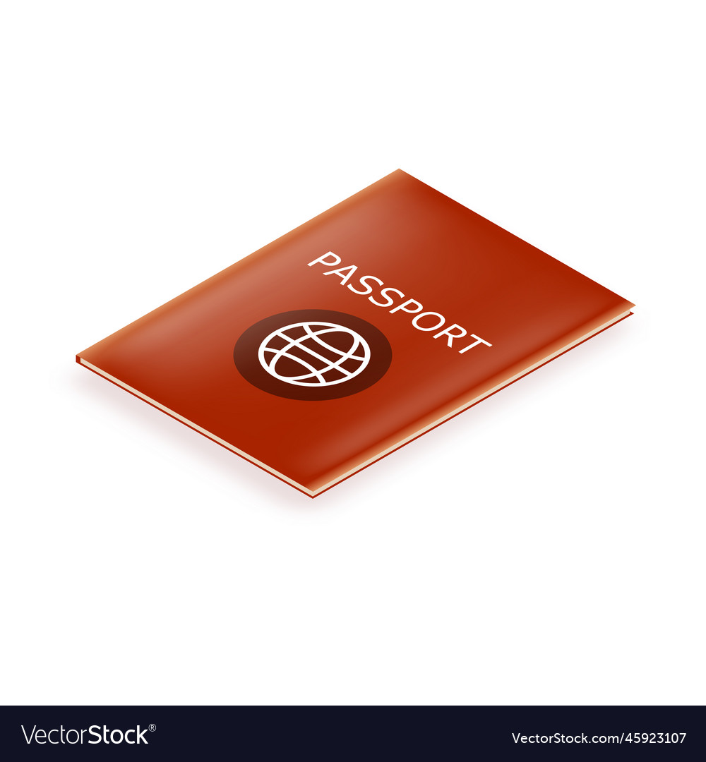 Red International Passport Cover Design Royalty Free Vector