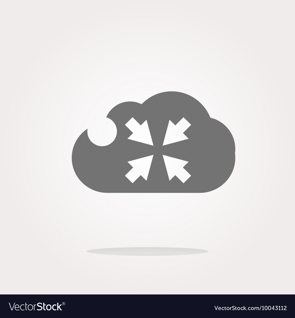 Abstract cloud icon full screen upload button Vector Image
