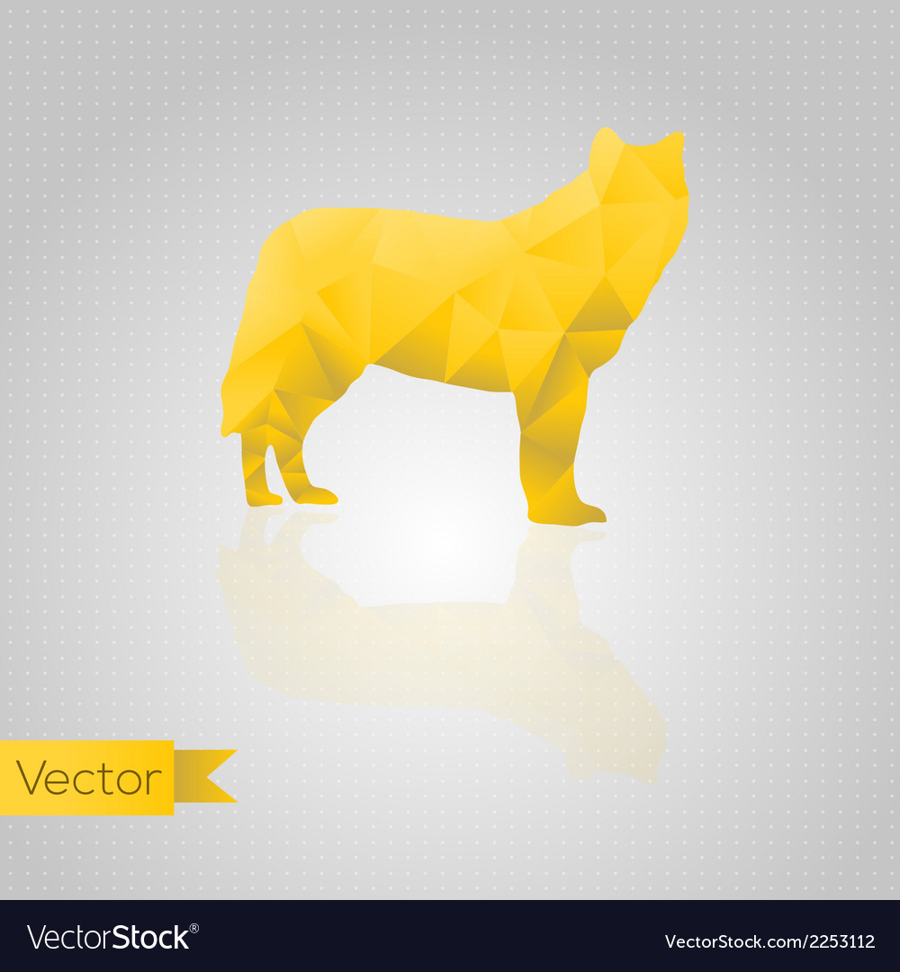 Abstract triangular wolf Royalty Free Vector Image