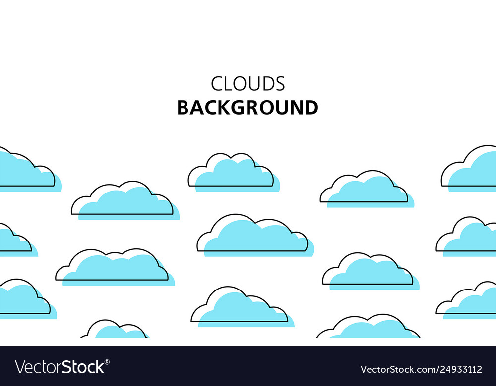 Clouds background Royalty Free Vector Image - VectorStock
