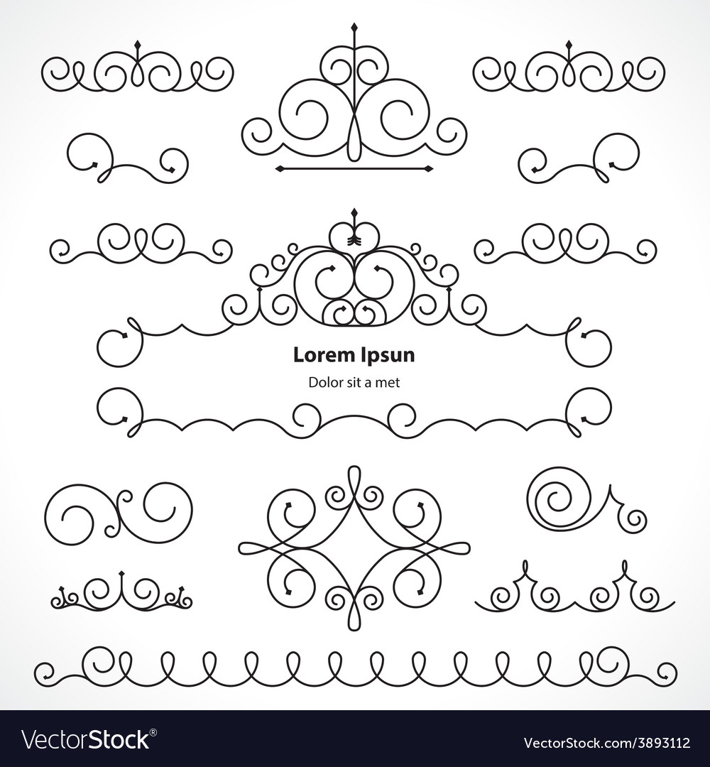 Decorative elements Royalty Free Vector Image - VectorStock