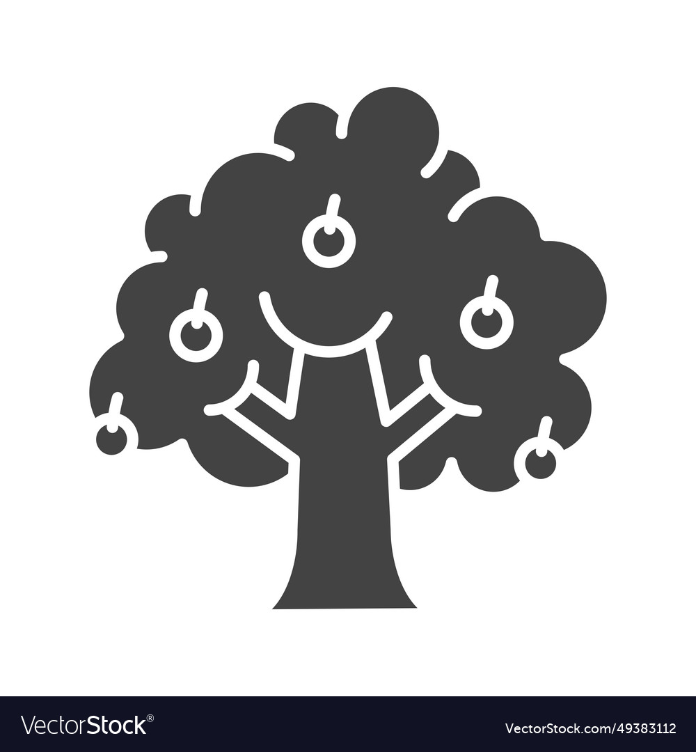 Fruit tree icon image Royalty Free Vector Image