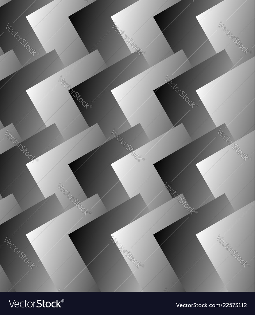 Grayscale pattern with rectangles overlapping art Vector Image