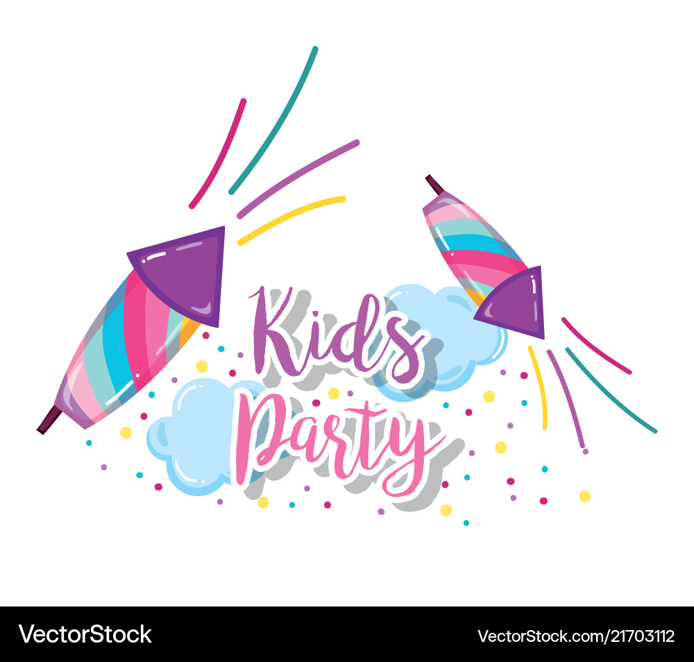 Kids party cartoon Royalty Free Vector Image - VectorStock