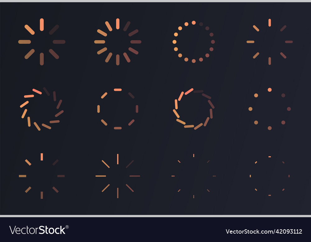 Loading circle set Royalty Free Vector Image - VectorStock