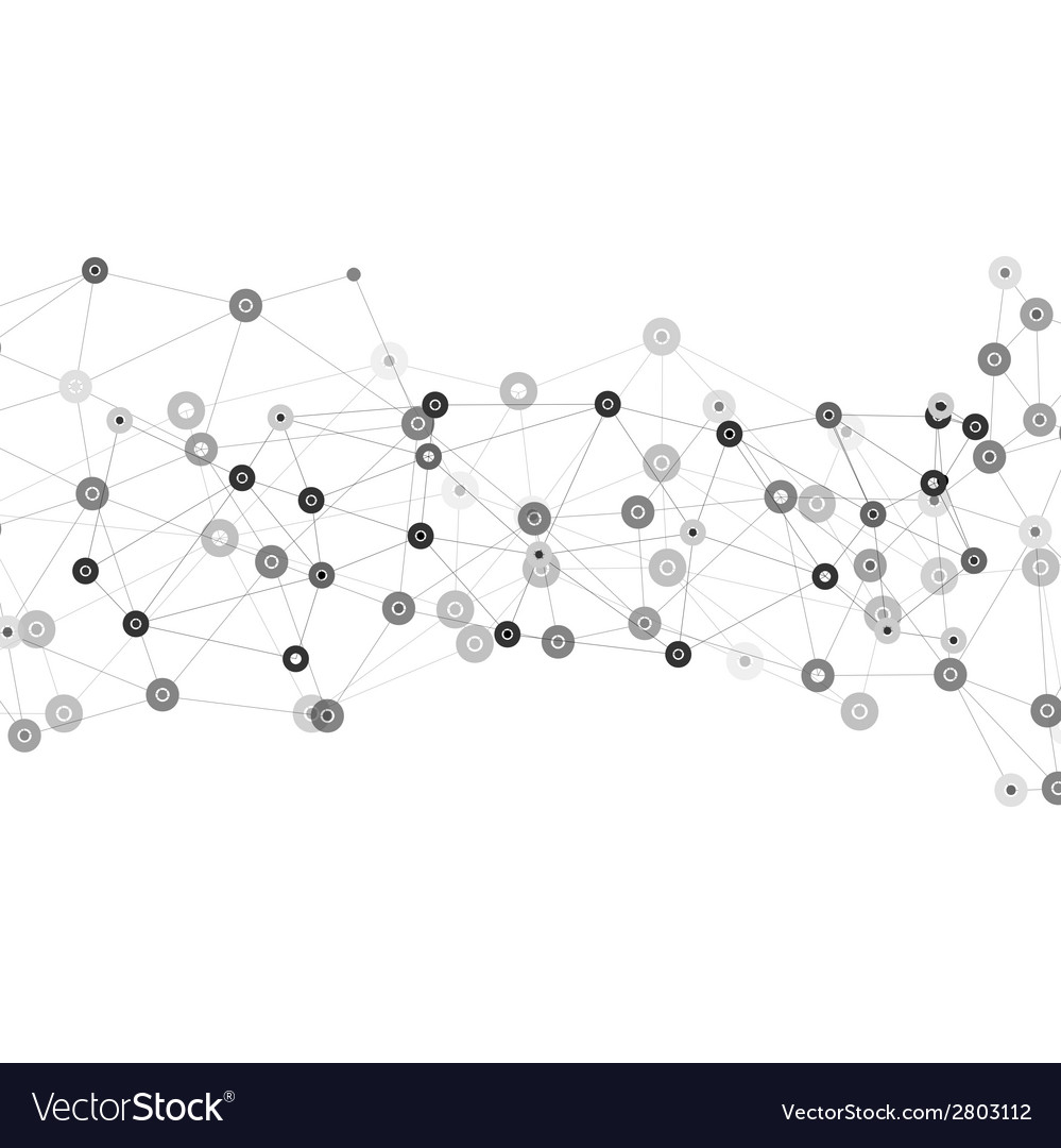 Molecule structure gray background Royalty Free Vector Image