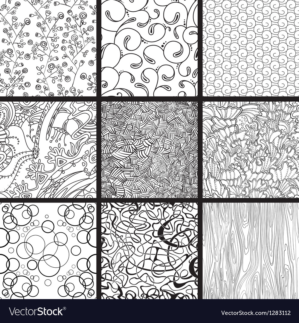 Pattern set Royalty Free Vector Image - VectorStock