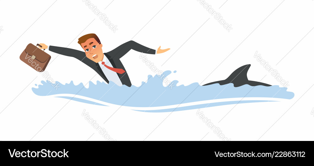 Risk at work - modern cartoon people character Vector Image