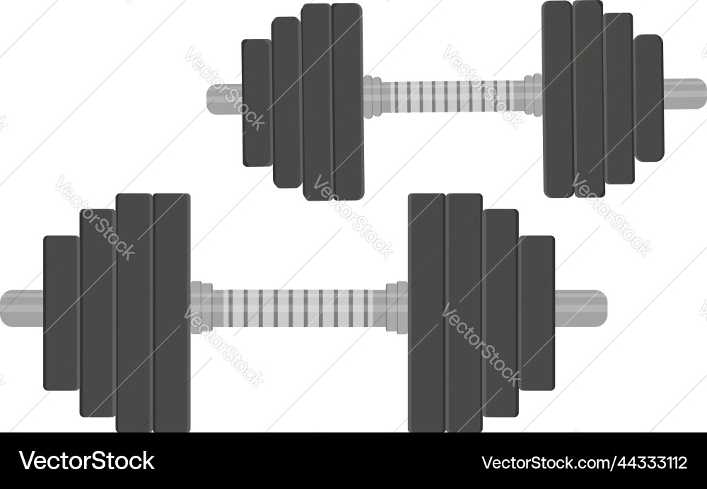 Very heavy dumbbells on a white background Vector Image