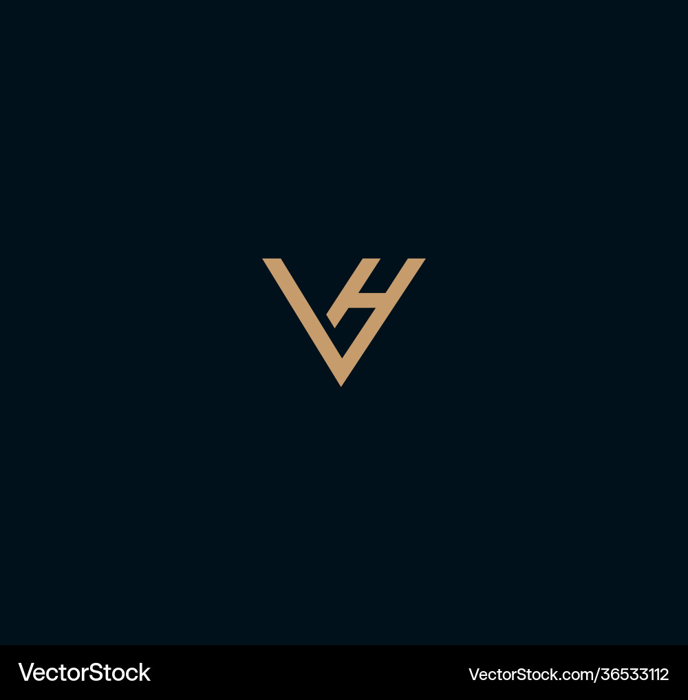 Vh or hv abstract outstanding professional Vector Image