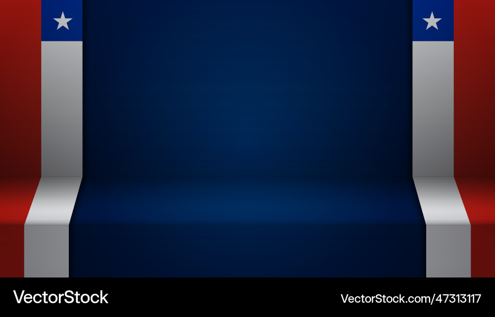 3d background with flag of chile Royalty Free Vector Image