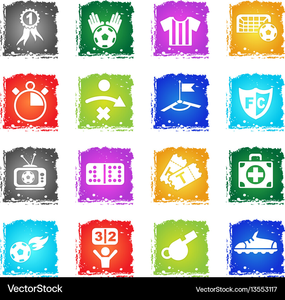 Football icon set Royalty Free Vector Image - VectorStock