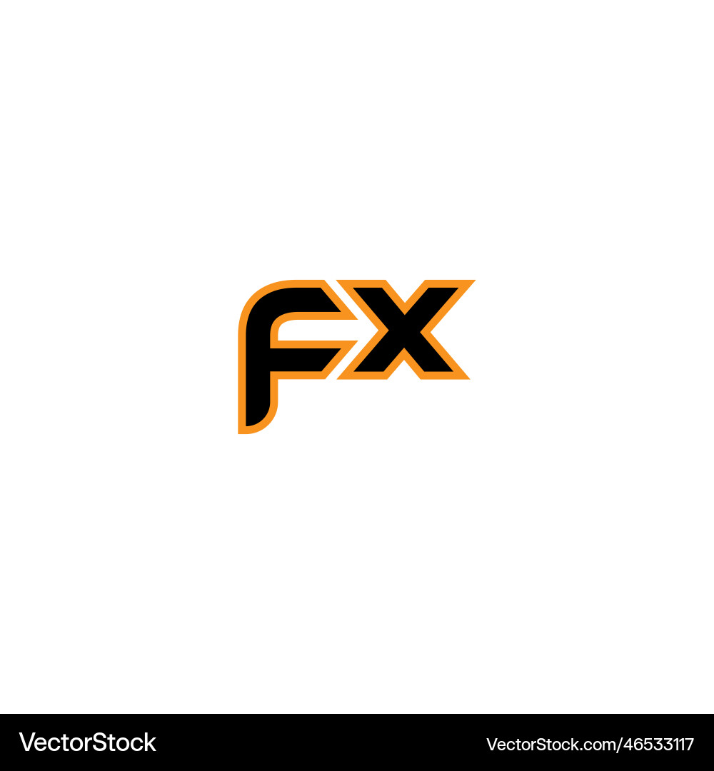 Fx logo design template graphic branding Vector Image