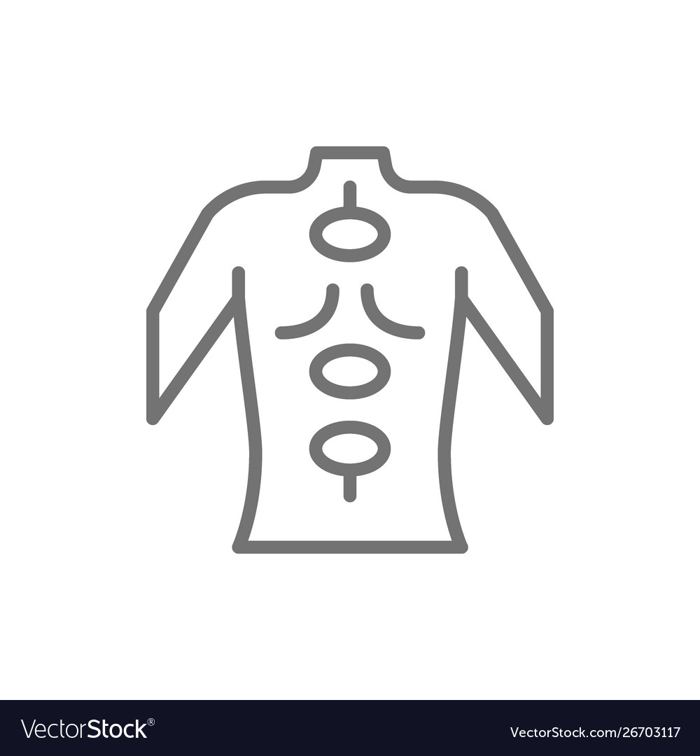 Hot Stone Massage Therapy Line Icon Royalty Free Vector