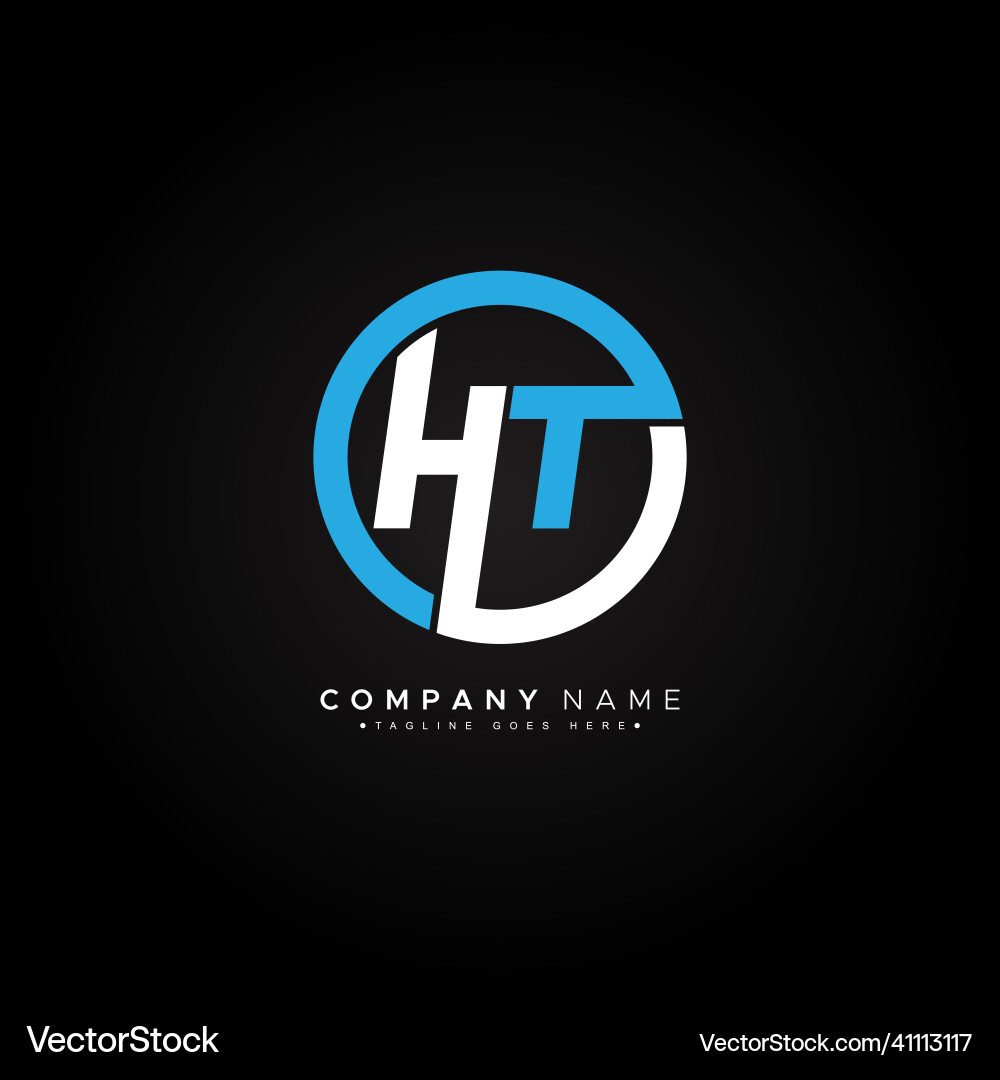 Initial letter ht logo - minimal business logo Vector Image