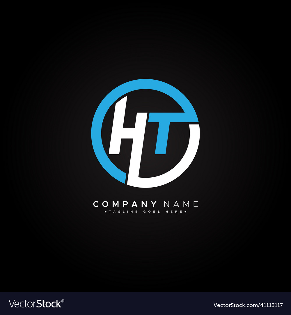 Initial letter ht logo - minimal business Vector Image