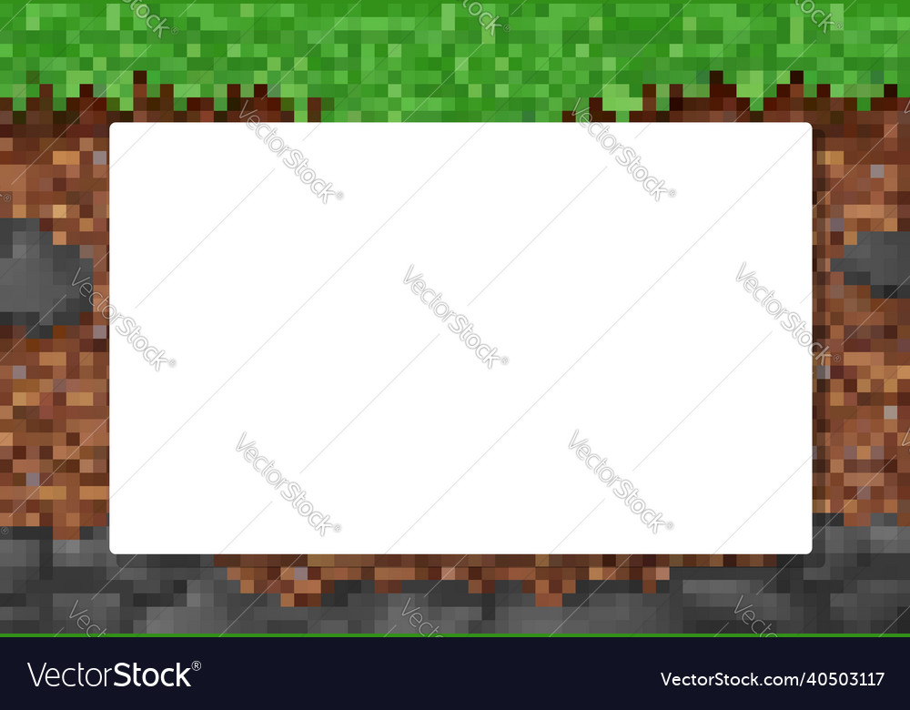 Pixel game pattern background with copyspace Vector Image