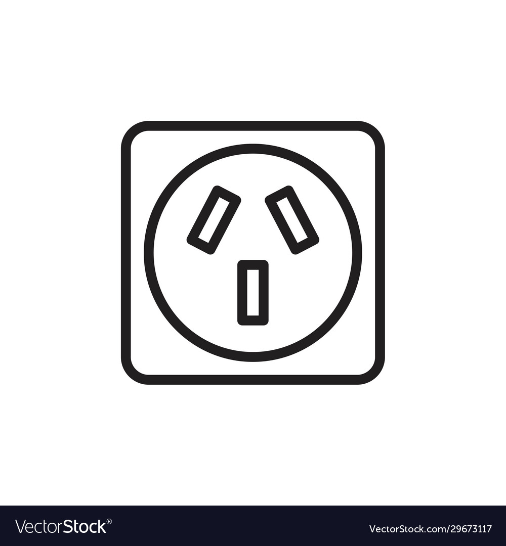 Plug socket icon template black color editable Vector Image