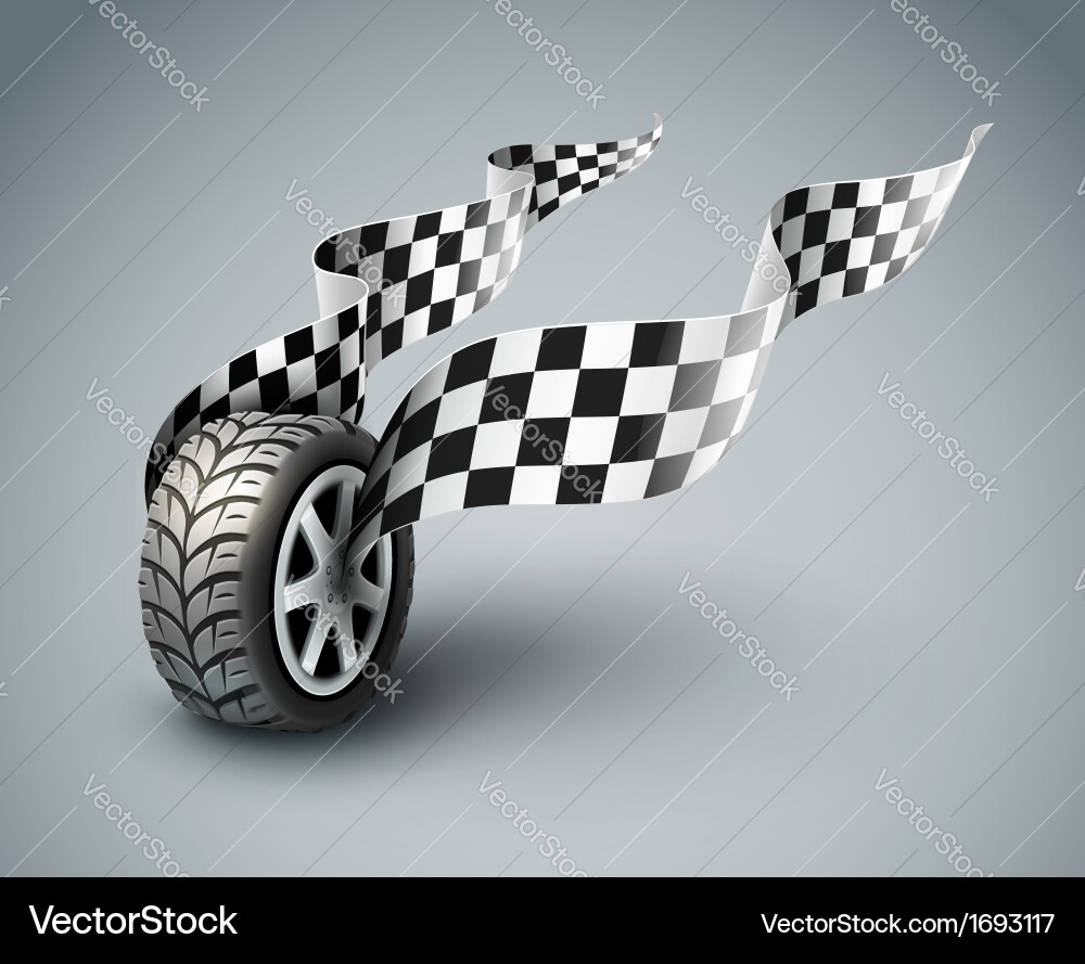 Sport racing wheel with Royalty Free Vector Image