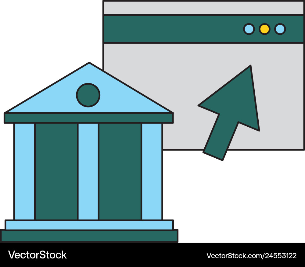 Banking website online business Royalty Free Vector Image