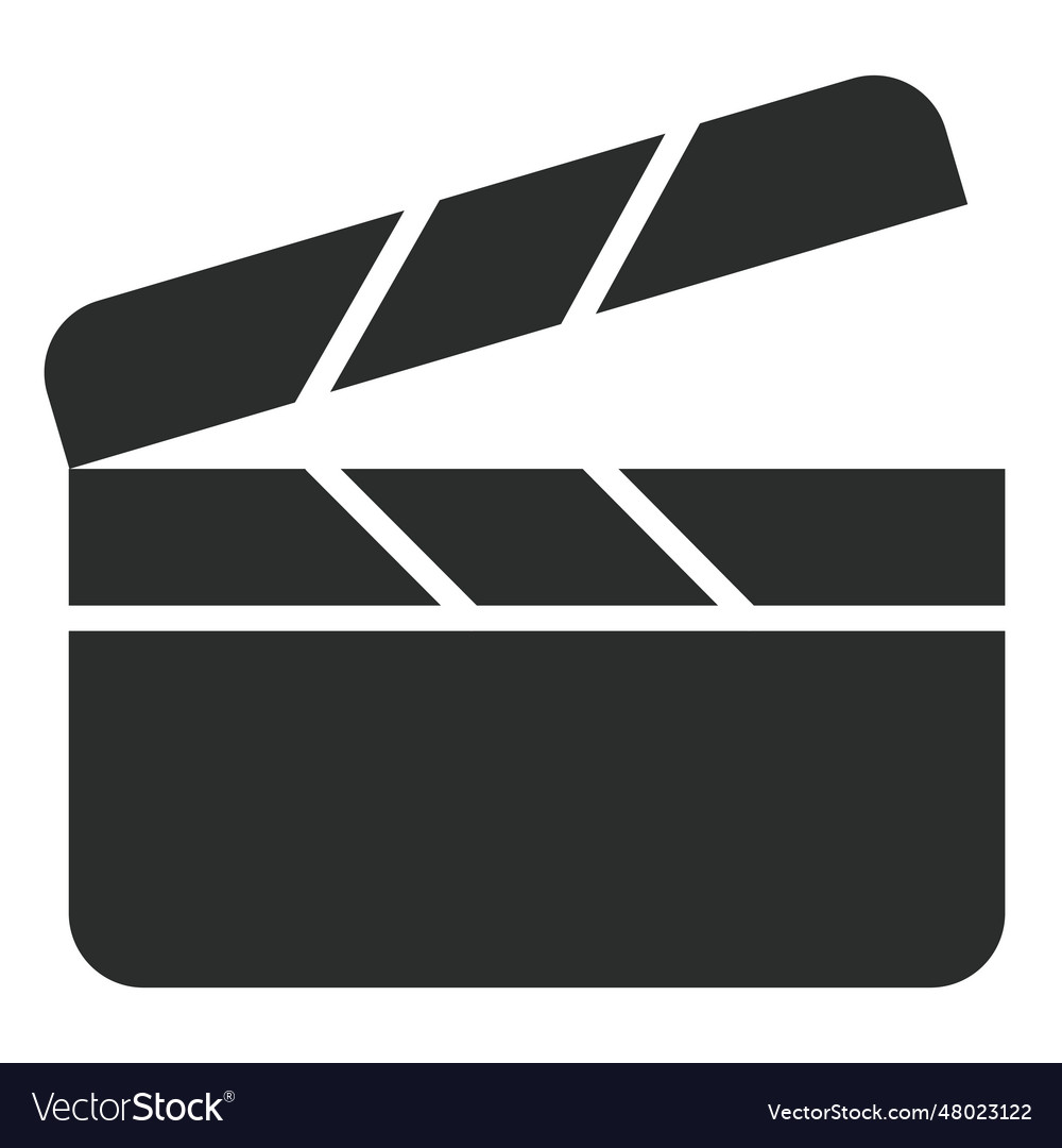 Clapperboard flat icon Royalty Free Vector Image