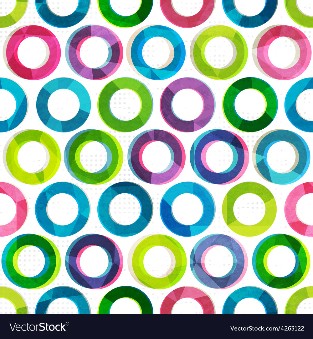 Colored circles seamless pattern Royalty Free Vector Image
