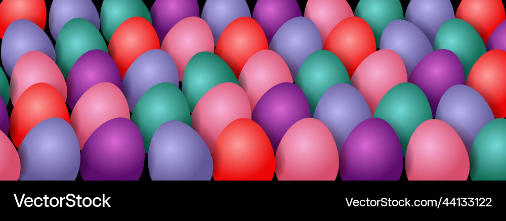 Easter background with color eggs Royalty Free Vector Image