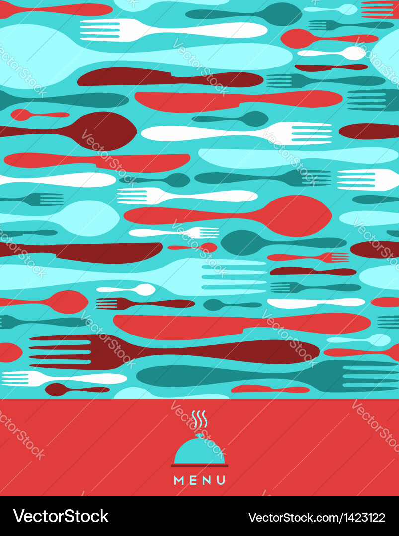 Food restaurant menu design in red Royalty Free Vector Image