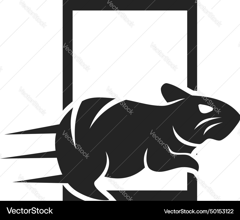 Hamster logo template isolated brand identity Vector Image