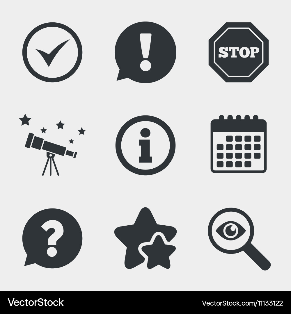 Information icons stop prohibition symbol Vector Image
