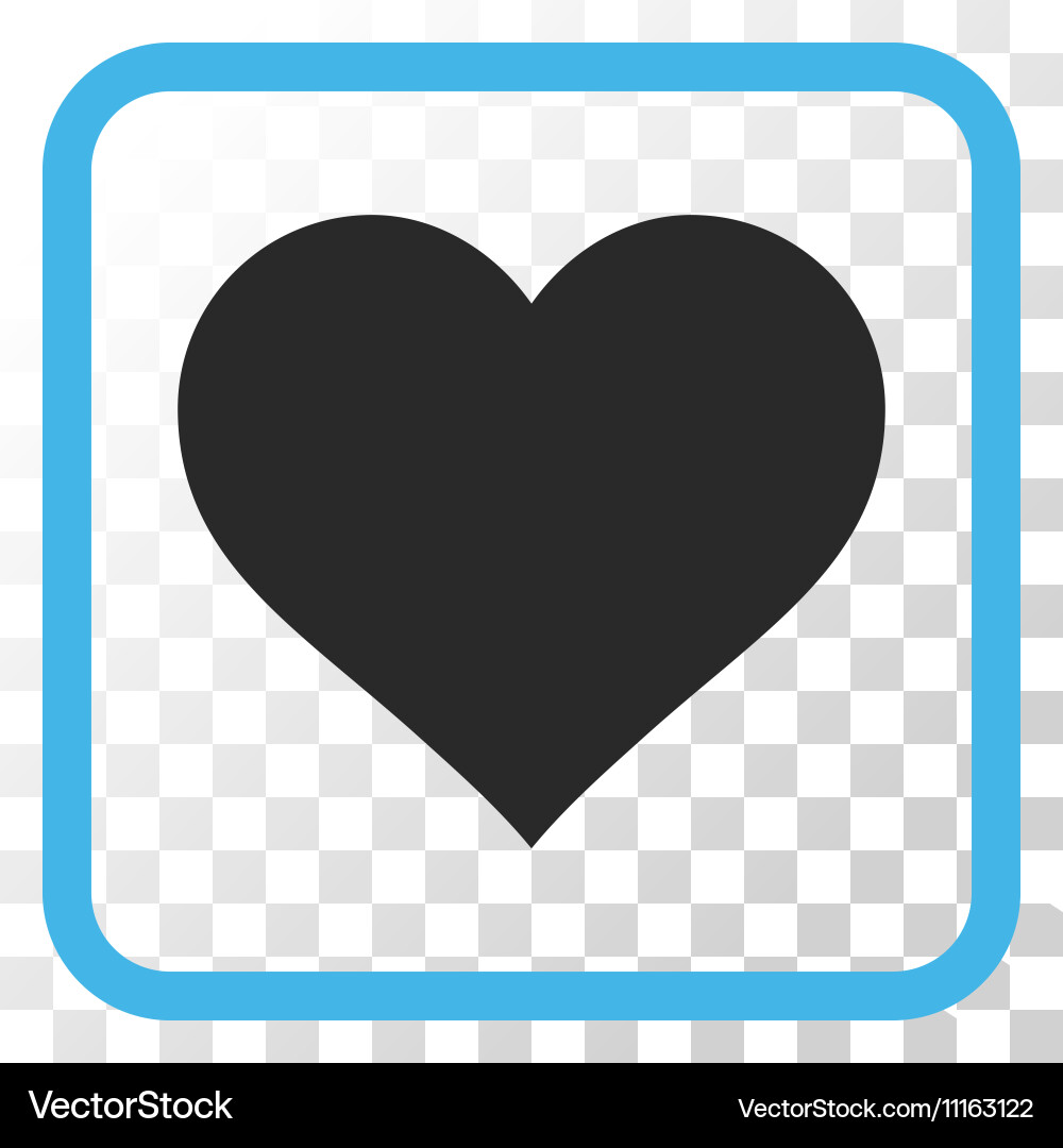 Love heart icon in a frame Royalty Free Vector Image