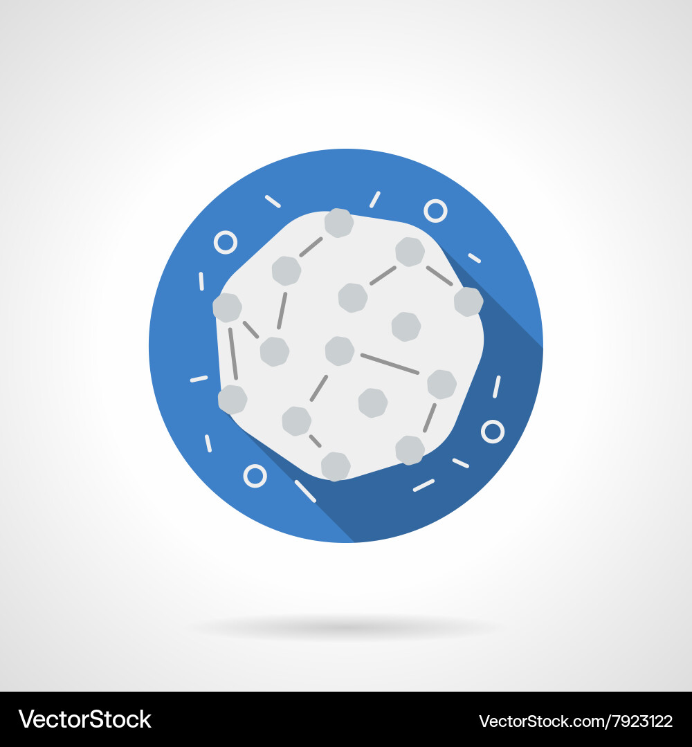 Medical microbiology blue round flat icon Vector Image