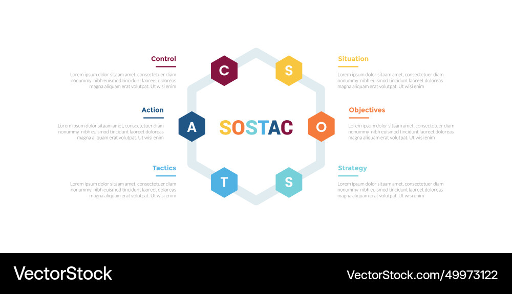 Sostac marketing planning infographics template Vector Image