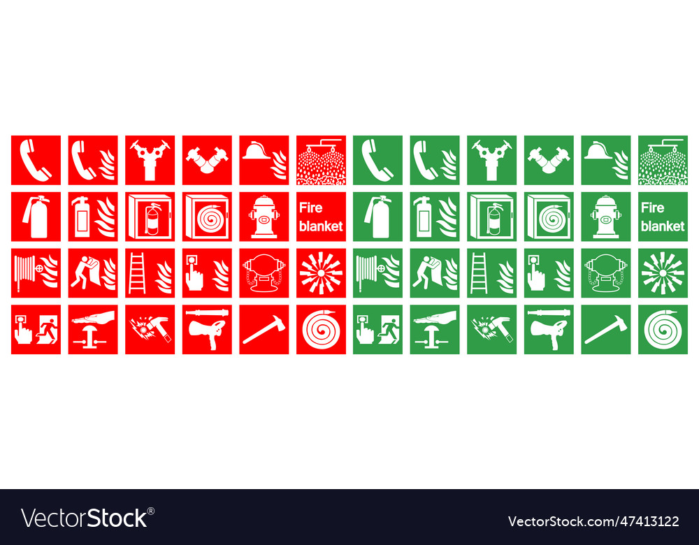 Symbol emergency fire alarm sign isolate on white Vector Image Symbol emergency fire alarm sign isolate on white Vector Image