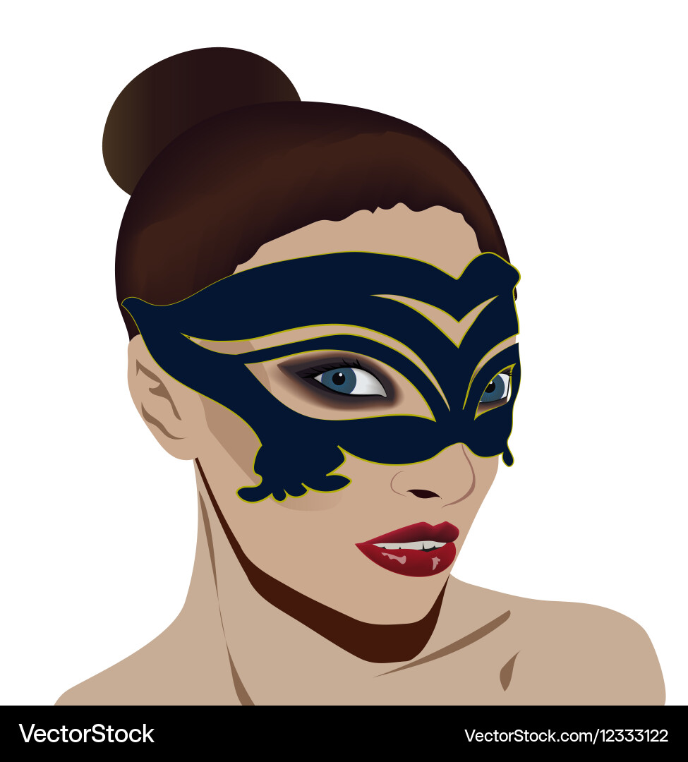 Woman in mask Royalty Free Vector Image - VectorStock
