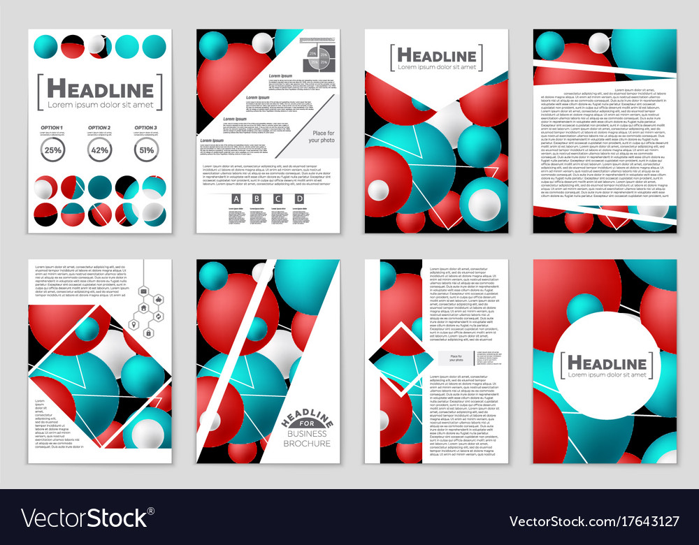 Abstract layout background set for art Royalty Free Vector